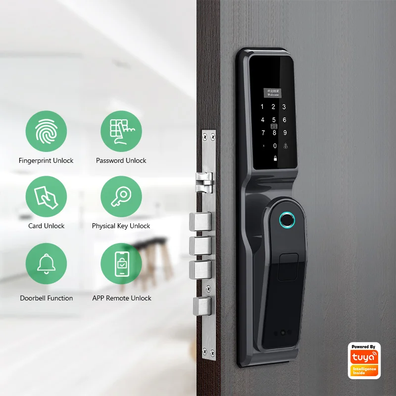 Wifi Smart Lock Door with Tuya APP Remotely Biometric Fingerprint Smart ...