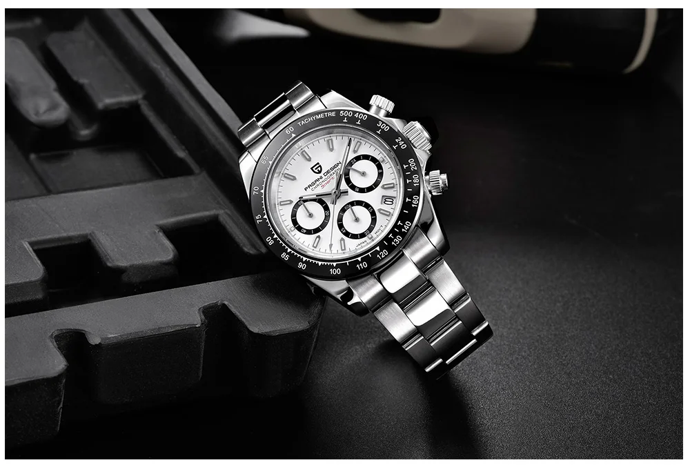 New PAGANI DESIGN Chronograph Luxury Quartz Wrist Watch For Men Automatic Date 100M Waterproof ...
