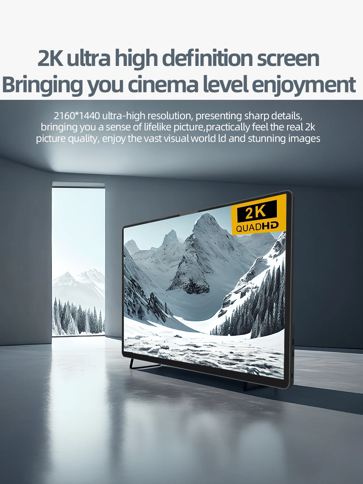 ZSUS 2160*1440 14-inch 2K Portable Monitor 60HZ For Laptop XBox PS4 / 5 Switch TV Box Cell Phone ...