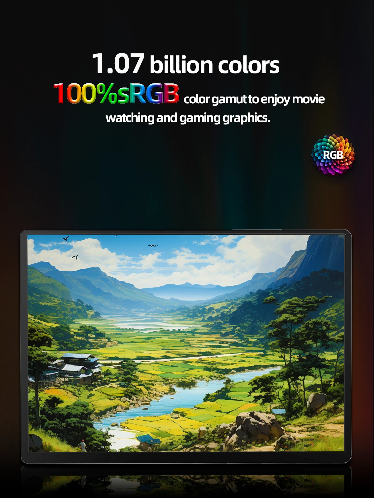 ZSUS 2160*1440 14-inch 2K Portable Monitor 60HZ For Laptop XBox PS4 / 5 Switch TV Box Cell Phone ...