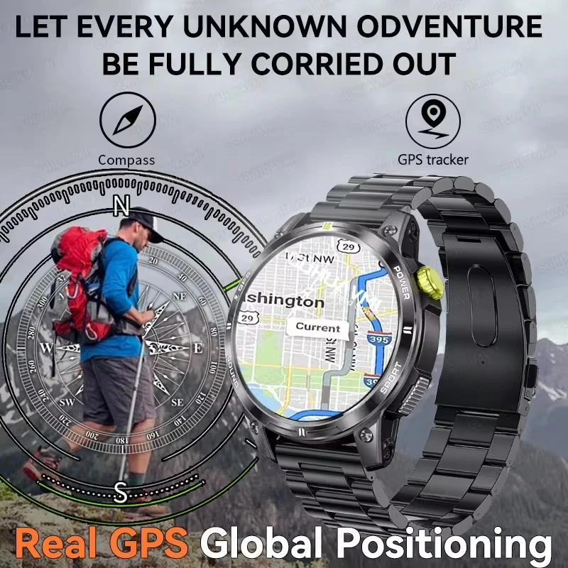 Outdoor Professional GPS Trajectory Smart Watch 1.5" HD Screen Waterproof Watches Bluetooth Call ...