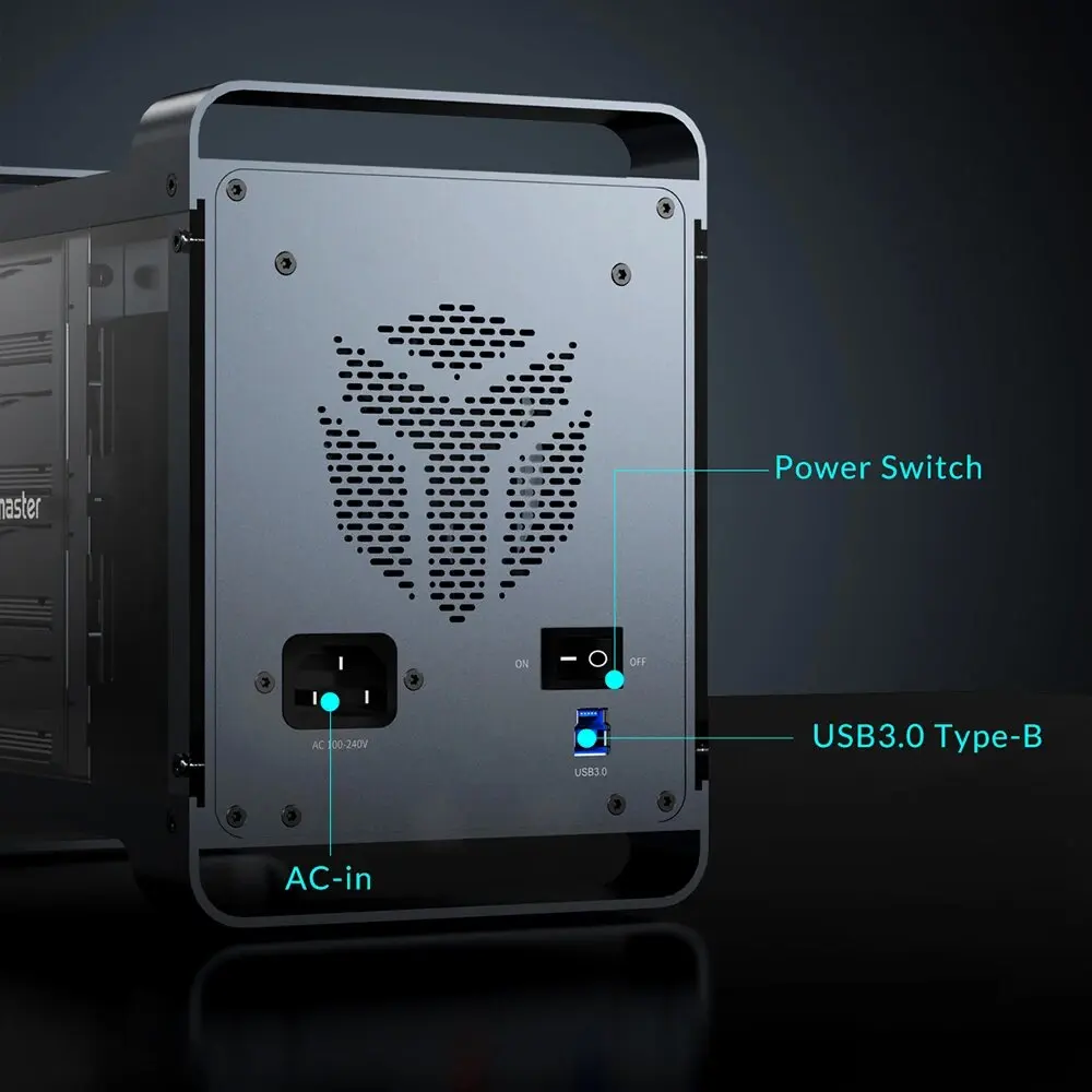 Yottamaster 4-Slot RAID External Hard Drive Enclosure 2.5" & 3.5" SATA HDD/SSD Enclosure with ...