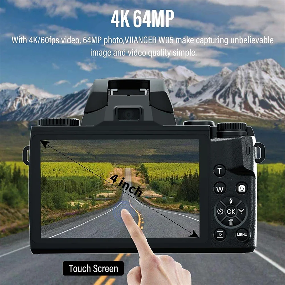 4K HD Digital Camera DSLR Camcorder 64MP Auto Focus Photography YouTube ...