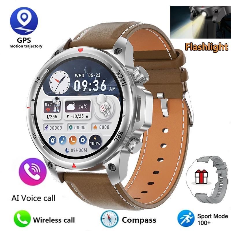 New high-end men’s smart Bluetooth call smartwatch IP67 GPS sports ...