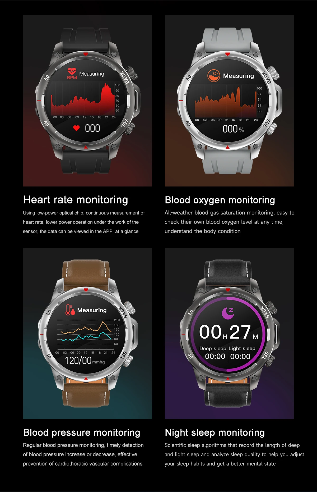 New high-end men's smart Bluetooth call smartwatch IP67 GPS sports ...