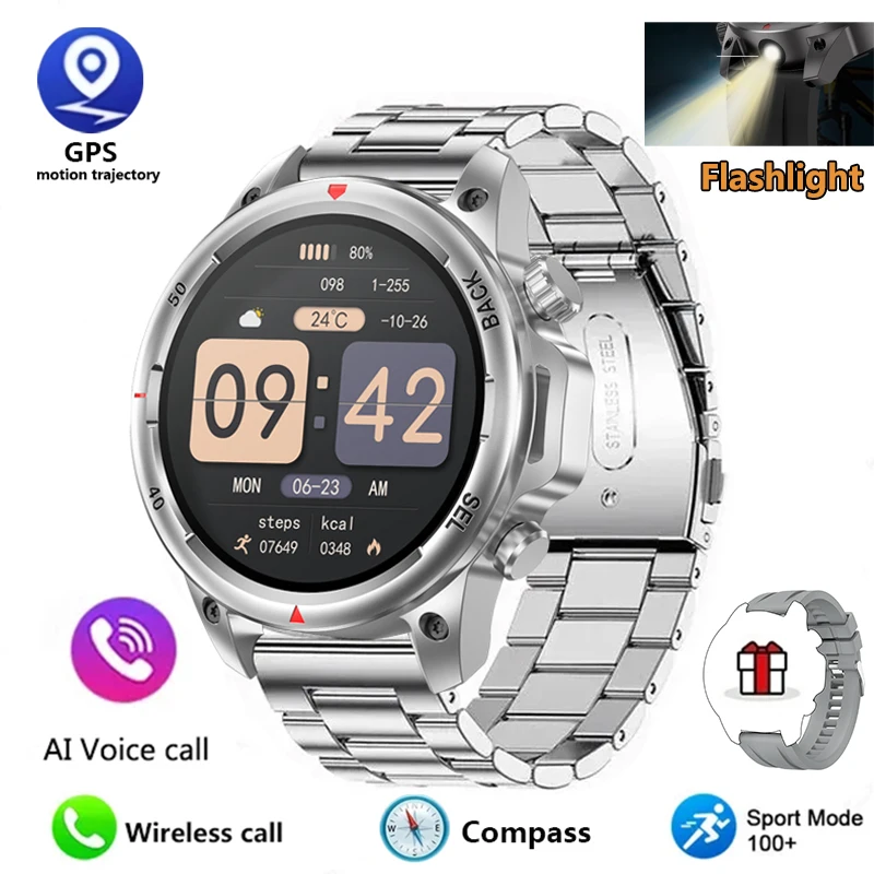 New high-end men's smart Bluetooth call smartwatch IP67 GPS sports ...